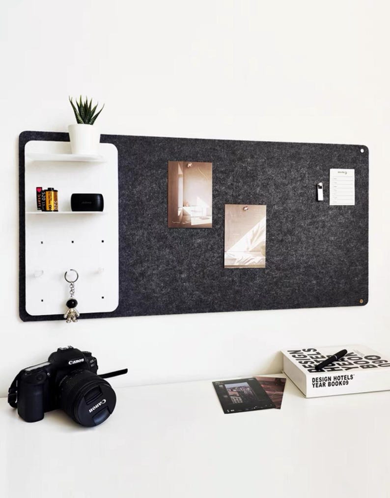 Bulletin Felt Board, Message Board, Black and White, Office Pin Boards ...