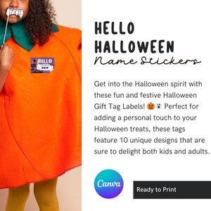 Editable Halloween Name Tags, Custom Trick-or-treat Label, Printable ...