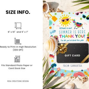 End of Year Teacher Gift Card Holder, School is Out Summer is Here ...