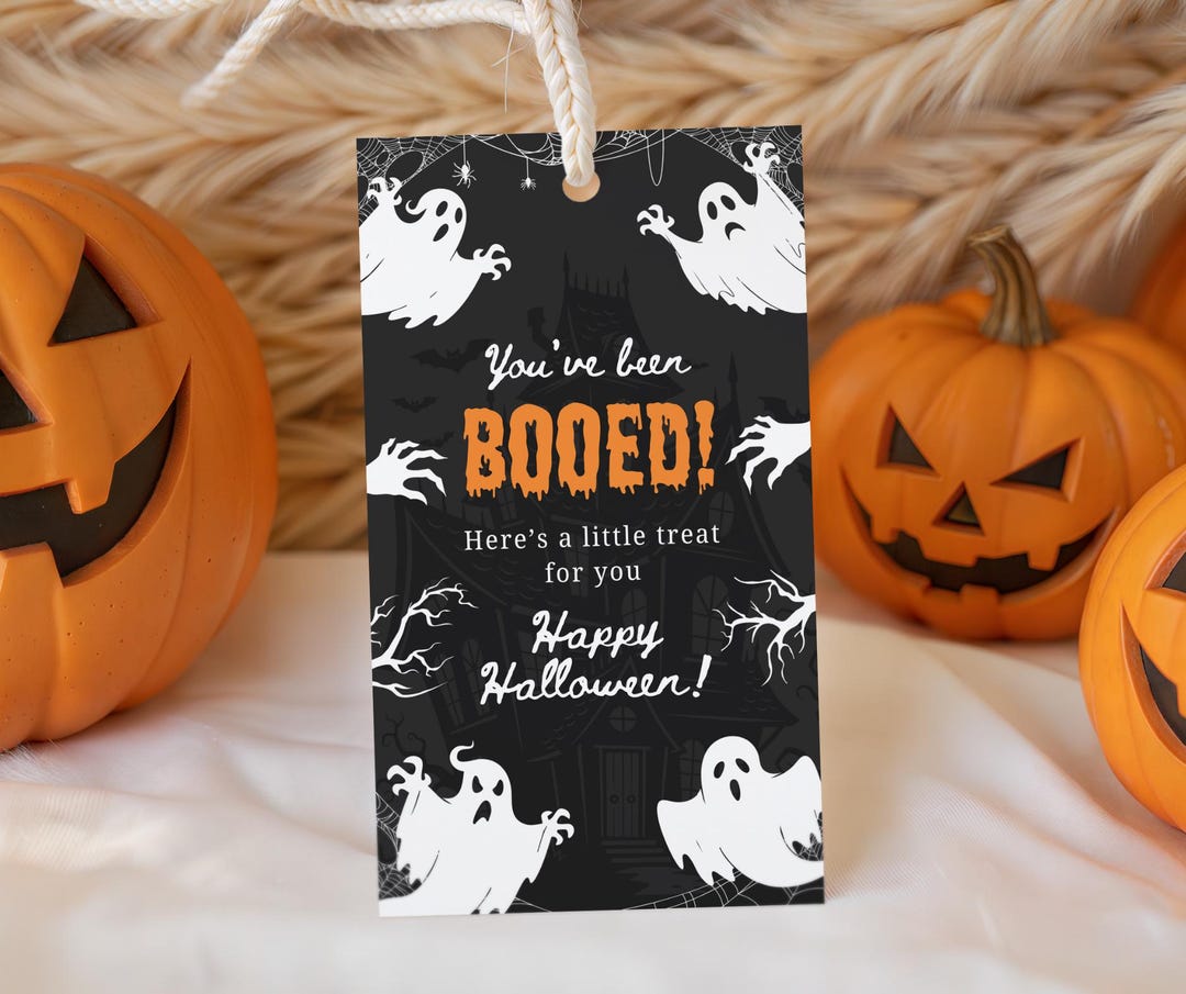 Printable Boo Basket Tag, You've Been Booed Tag, Halloween Party Favor ...