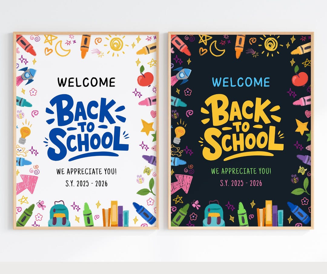 Editable Back to School Welcome Sign, Classroom Poster Template ...