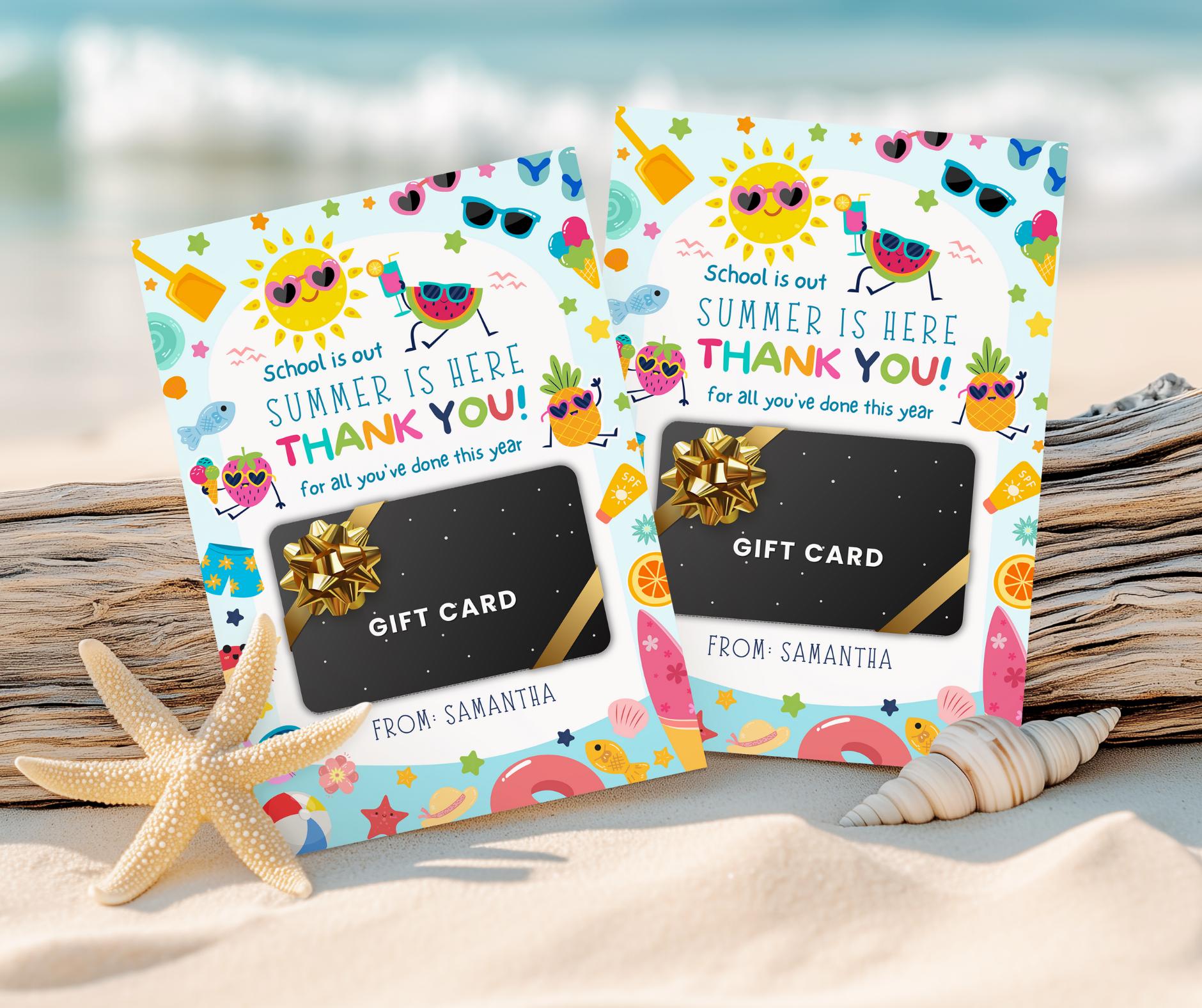 End of Year Teacher Gift Card Holder, School is Out Summer is Here ...