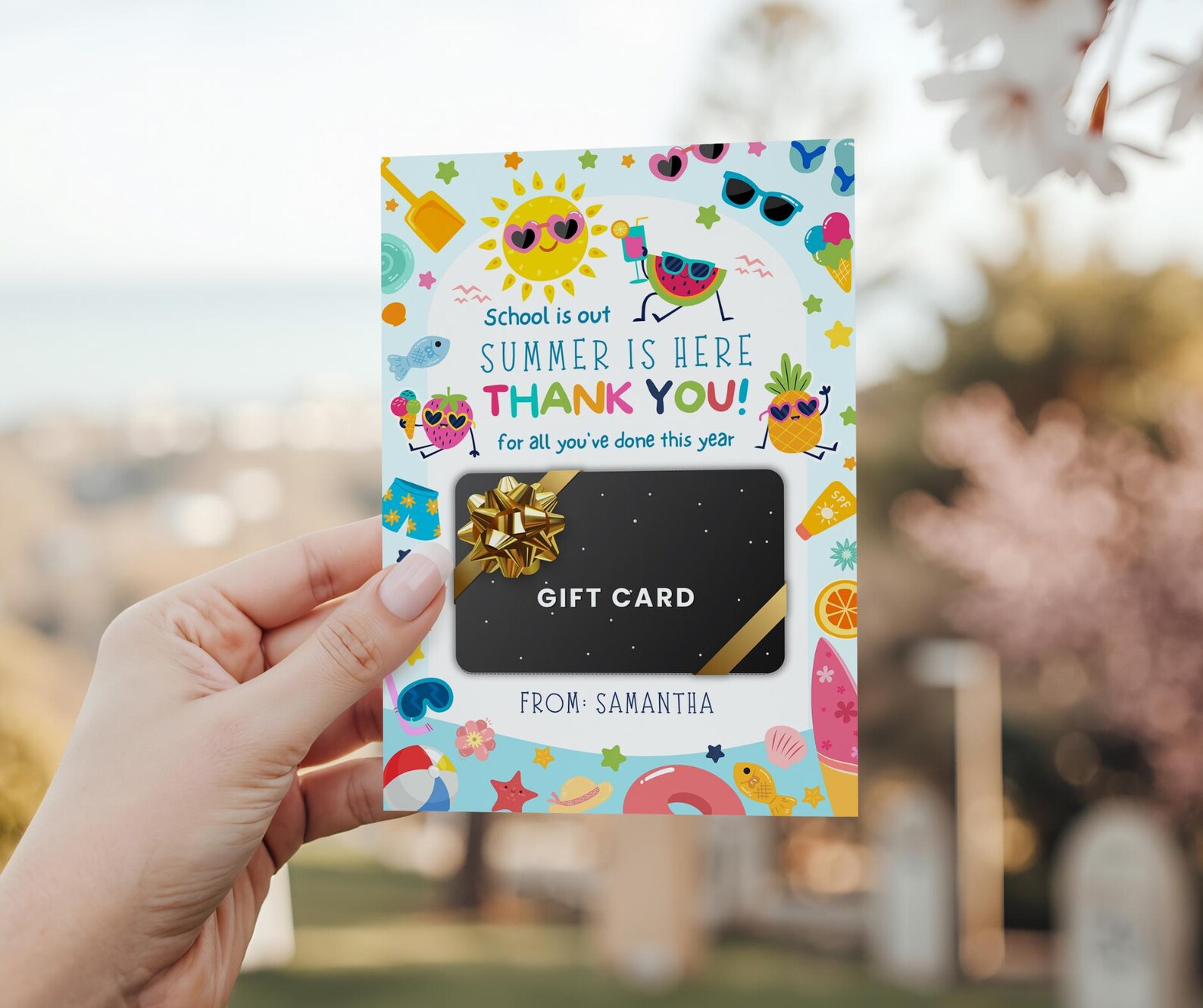 End of Year Teacher Gift Card Holder, School is Out Summer is Here ...