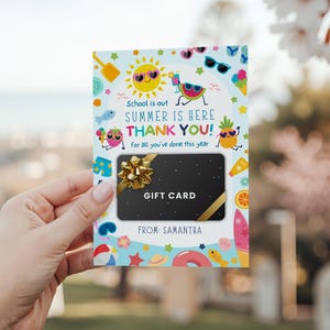 End of Year Teacher Gift Card Holder, School is Out Summer is Here ...