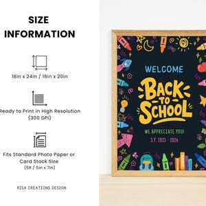 Editable Back to School Welcome Sign, Classroom Poster Template ...