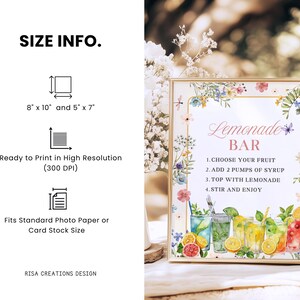 Wildflower Graduation Lemonade Bar Sign, Class of 2025 Grad Party Sign ...