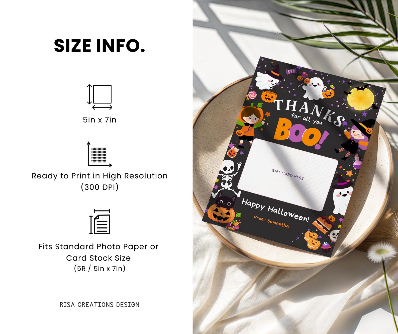 Halloween Gift Card Holder, Thanks for All You Boo Favor for Class Gift ...