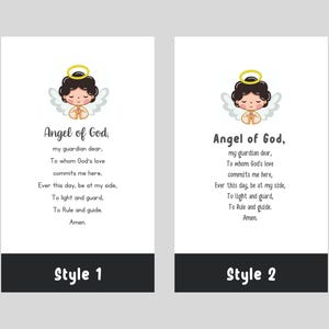 Guardian Angel Prayer Poster Nursery Wall Art for Playroom Decor ...