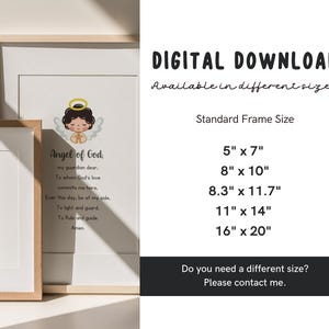 Guardian Angel Prayer Poster Nursery Wall Art for Playroom Decor ...