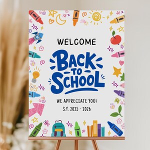 Editable Back to School Welcome Sign, Classroom Poster Template ...