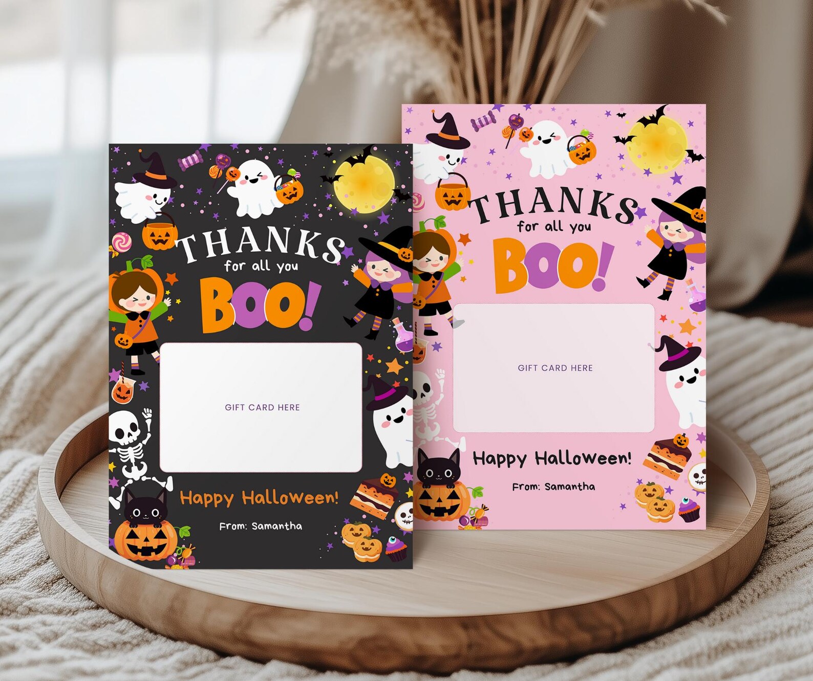 Halloween Gift Card Holder, Thanks for All You Boo Favor for Class Gift ...
