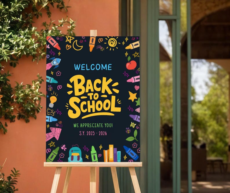 Editable Back to School Welcome Sign, Classroom Poster Template ...