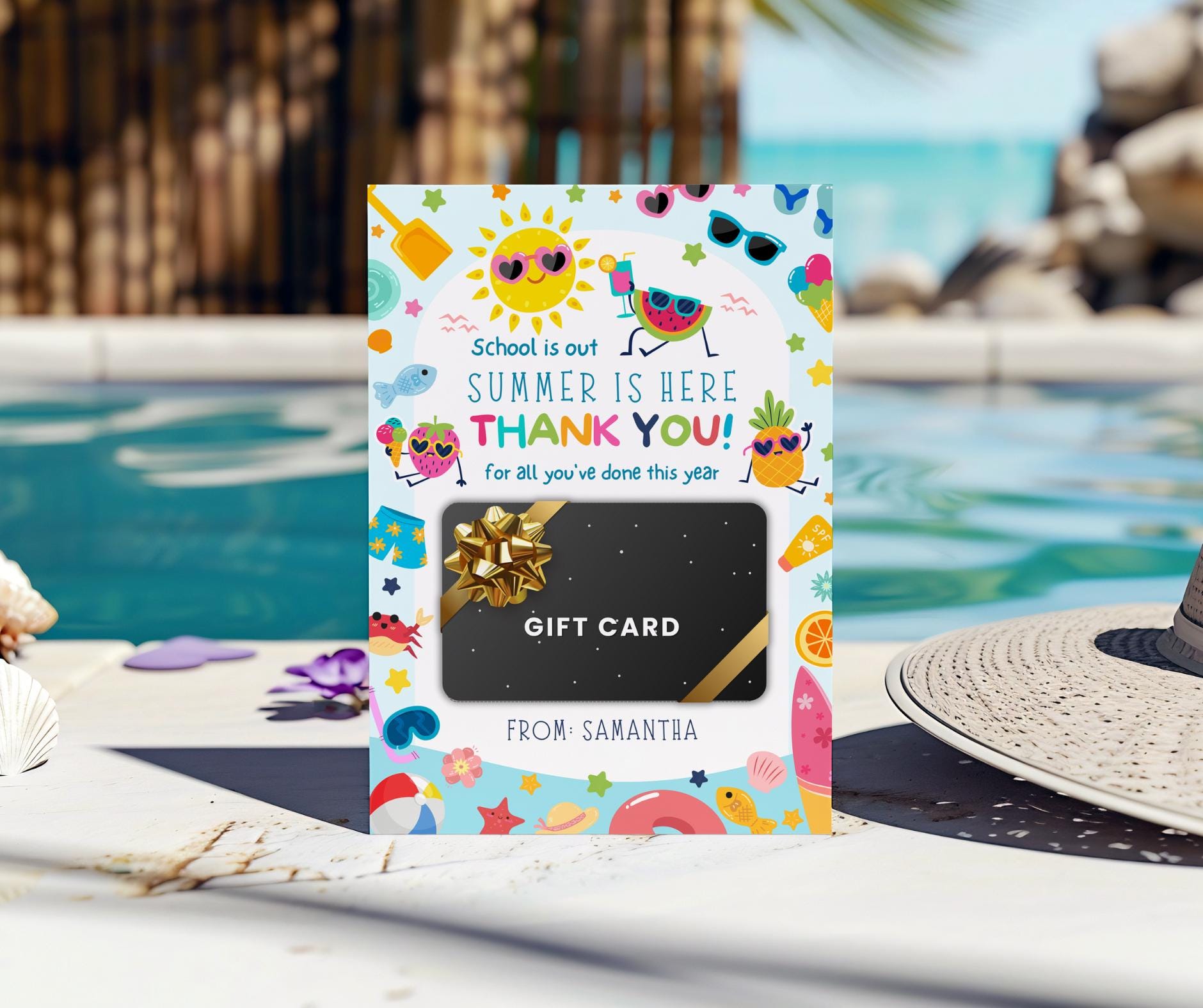 Teacher Gift Card Holder, End of Year Teacher Appreciation Gift, School ...