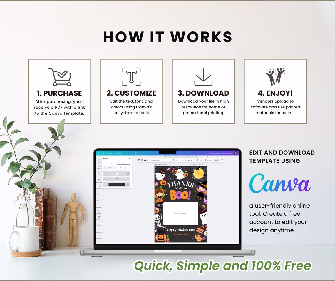 Halloween Gift Card Holder, Thanks for All You Boo Favor for Class Gift ...