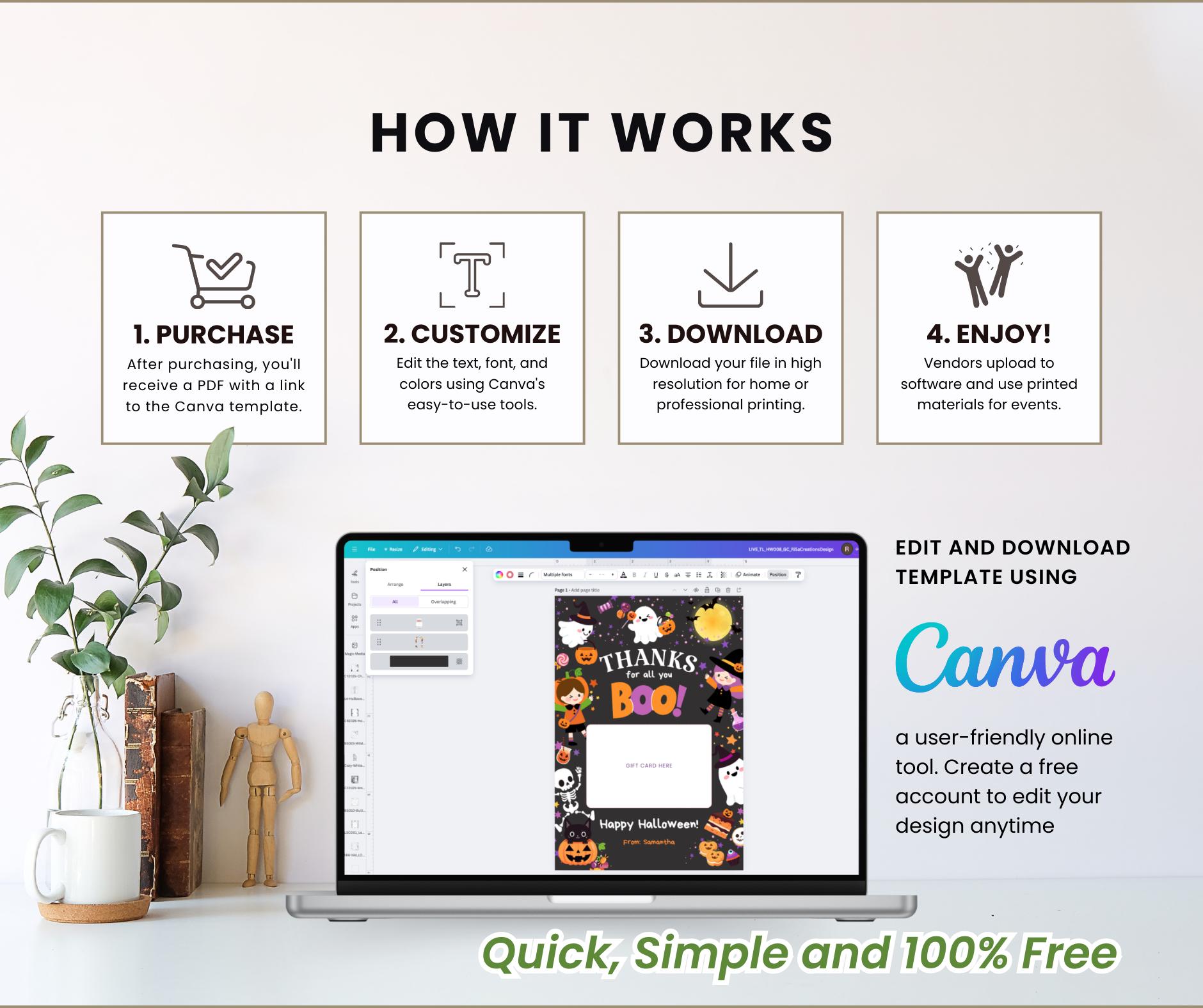 Halloween Gift Card Holder, Thanks for All You Boo Favor for Class Gift ...