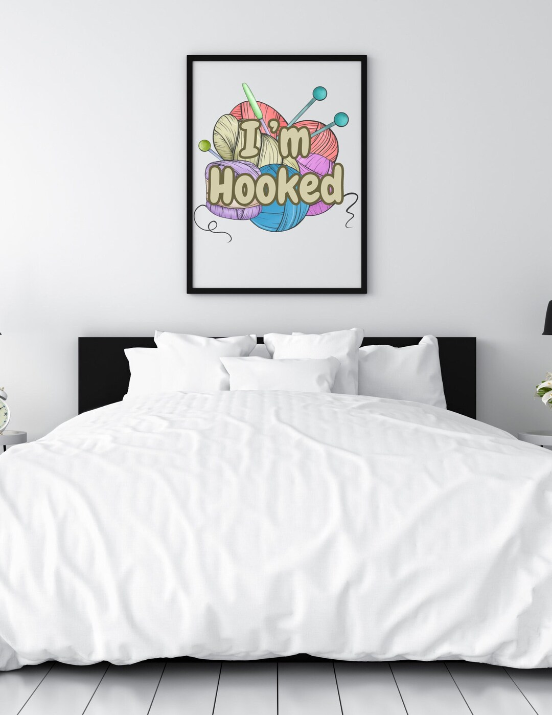 I Am Hooked PNG File for Crochet and Knitting Lovers - Etsy