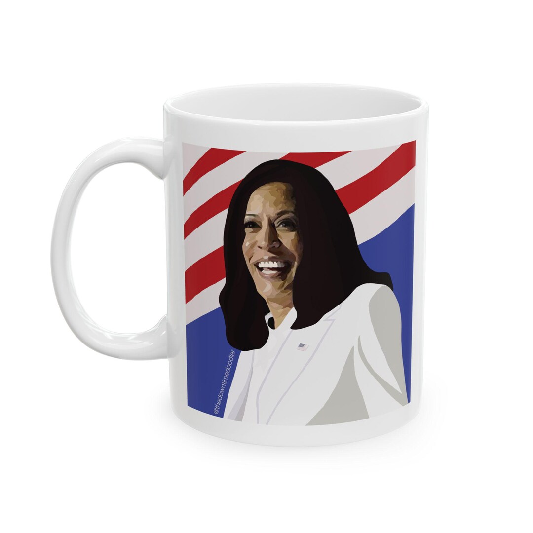 Royal Blue Kamala Harris Portrait and I'm Speaking Ceramic Mug, 11oz - Etsy
