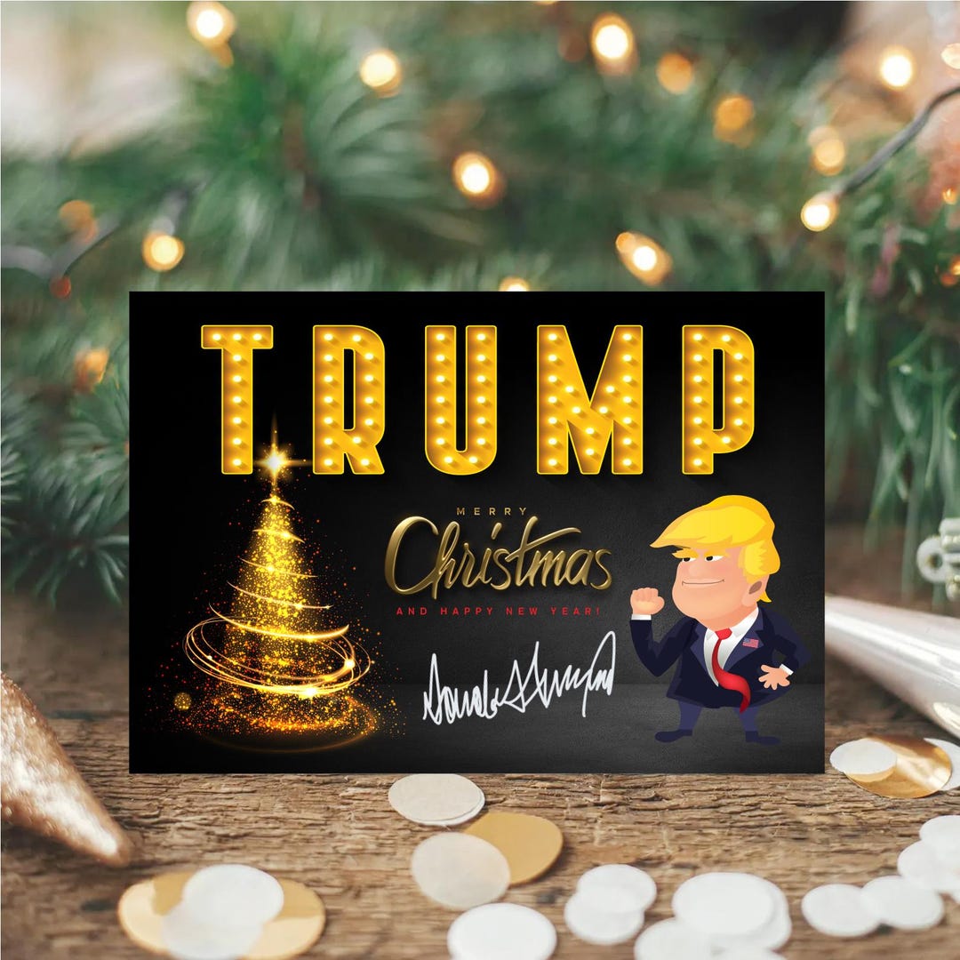 Donald Trump Christmas Card I Trump Christmas Cards Bulk I Trump Gifts ...