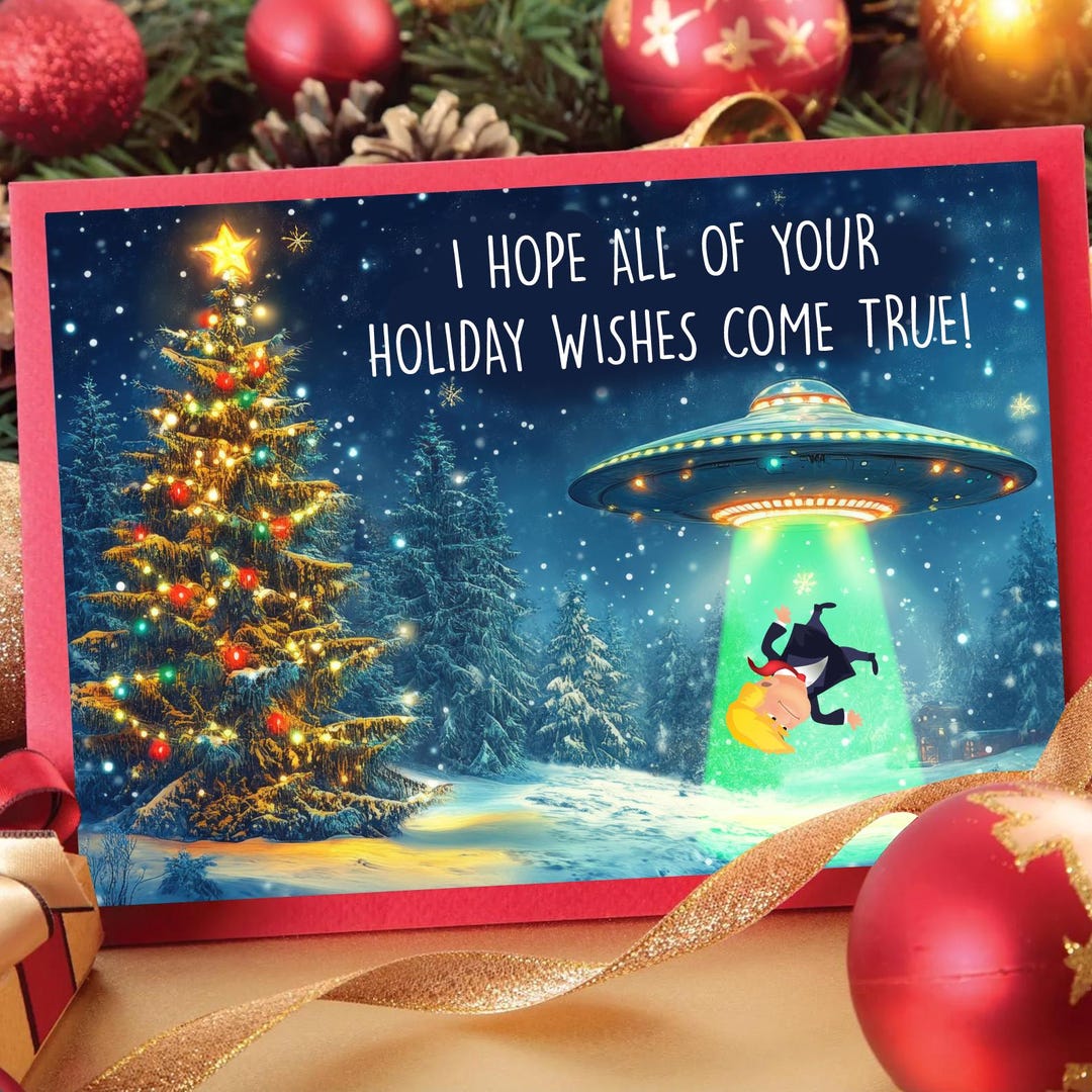 Donald Trump Christmas Card I Trump Christmas Cards Bulk I Funny Trump ...