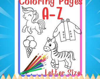 ABC Coloring Pages, Letter Coloring, Early Literacy, My First Alphabet ...