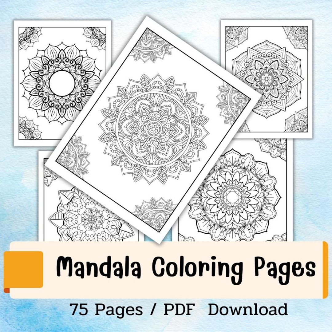 75 Circle Mandala Coloring Pages, Printable Coloring Pages, Adult ...