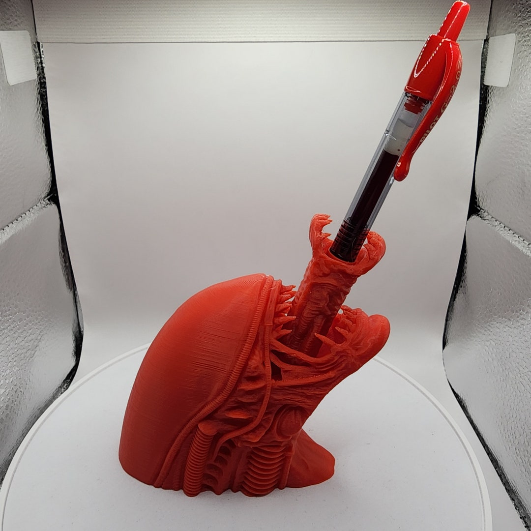 Red Xenomorph Pen Holder With Red G2 0.7 Pen - Etsy