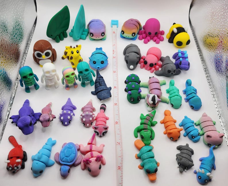 10 Mystery Pocket Pets - 3D Printed Articulated Animals - Flexible ...