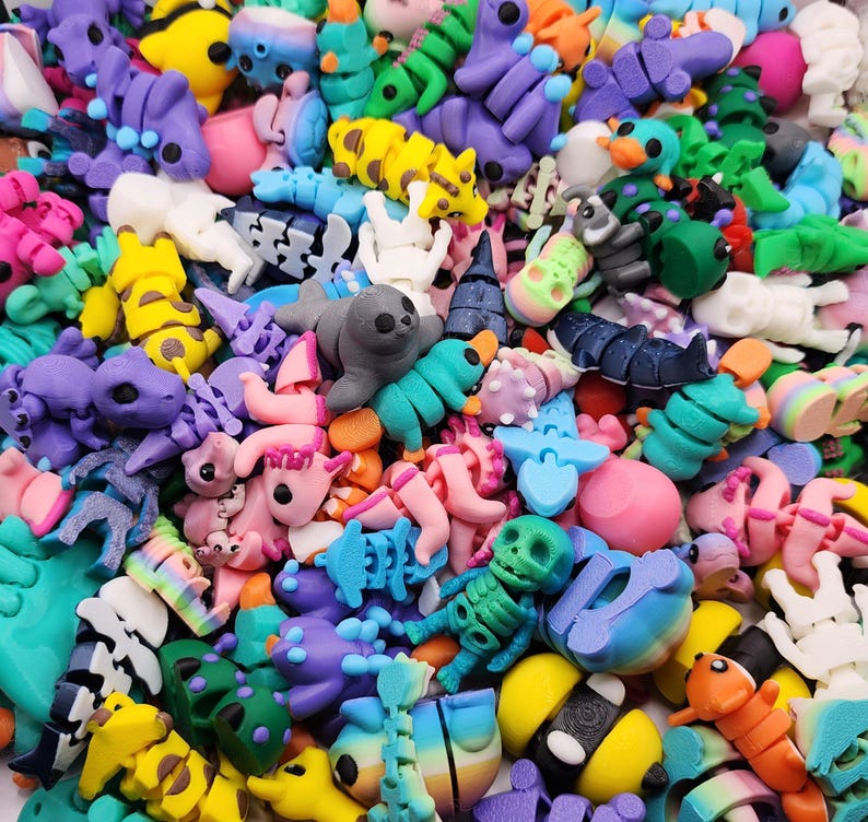 10 Mystery Pocket Pets - 3D Printed Articulated Animals - Flexible ...