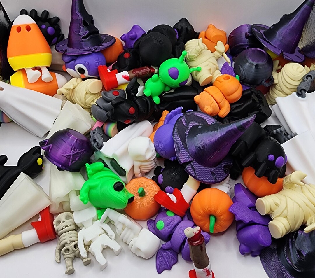 10 Halloween Pocket Pets: 3D Printed Articulated Sensory Toys - Etsy