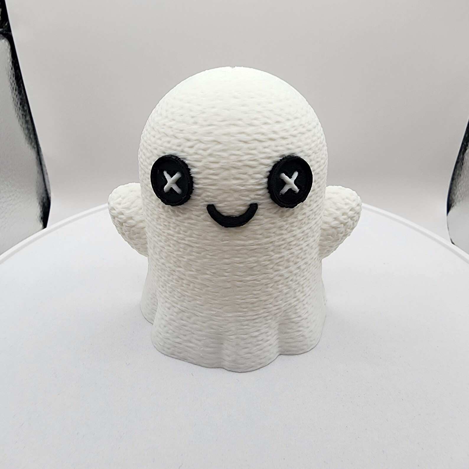 3D Printed Plastic Knitted Crochet Ghost With LED Light, Cute Halloween ...
