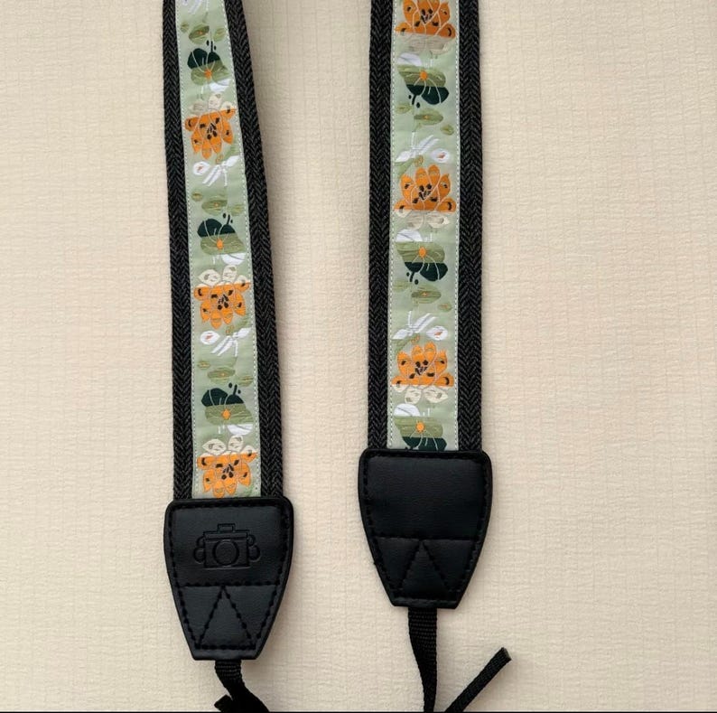 Embroidered Camera Strap, Floral Camera Strap, Camera Shoulder Strap ...