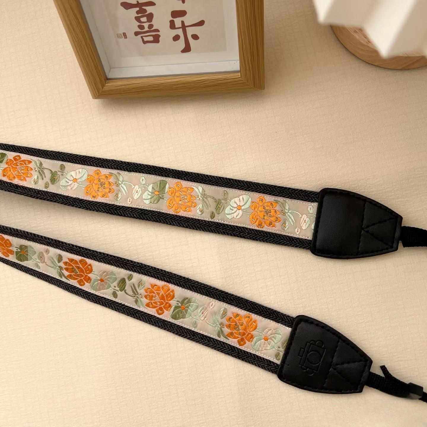 Embroidered Camera Strap, Floral Camera Strap, Camera Shoulder Strap ...