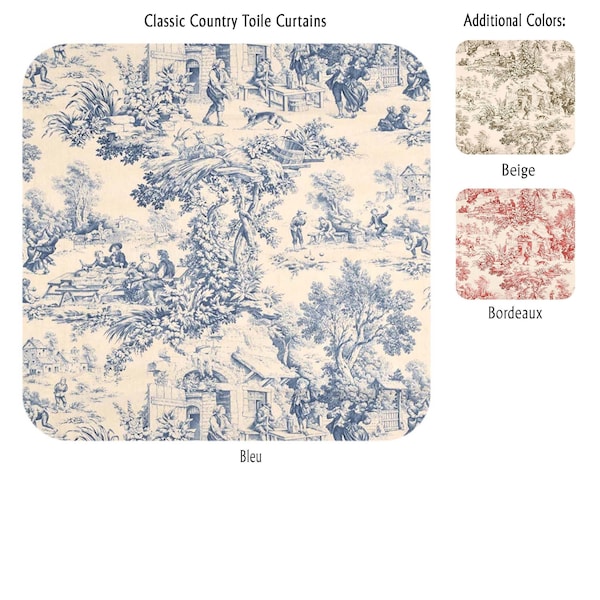 Toile Curtains - Etsy