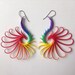 Rainbow Large Swoop Earrings - Etsy