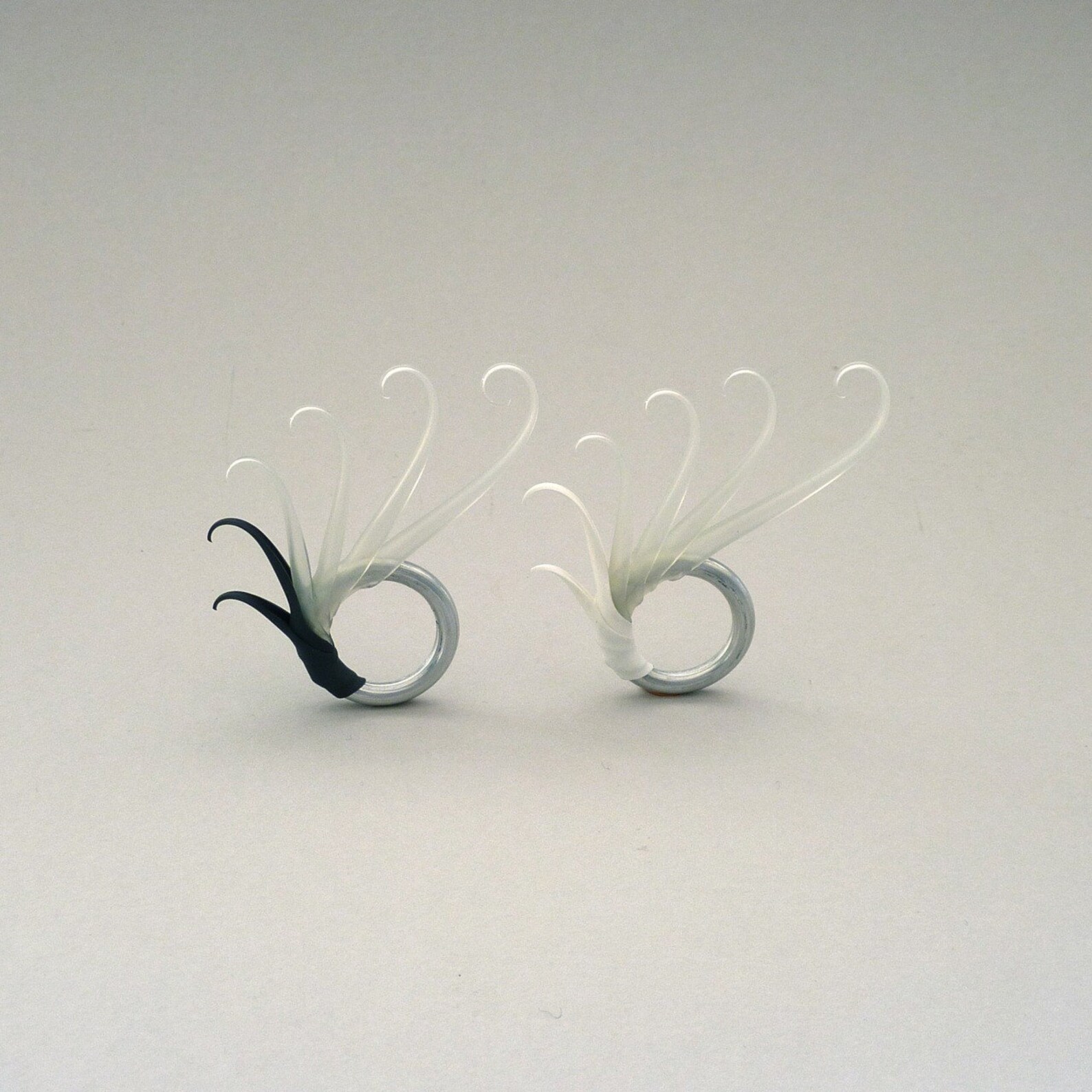 Sue Ring With Soft Black and Translucent Spines - Made to Order - Etsy