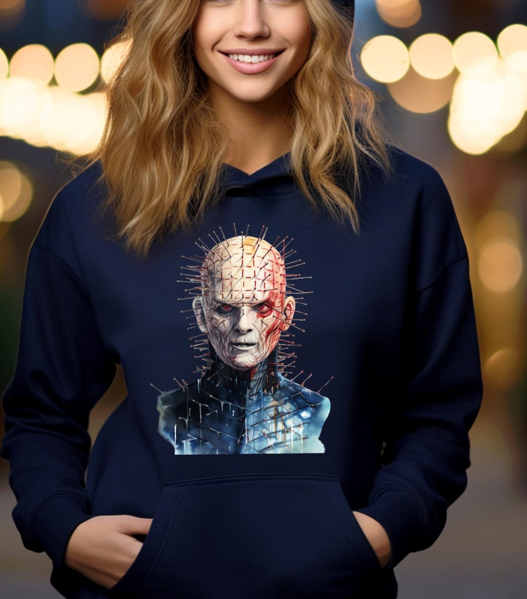 Pinhead Horror Hoodie, Hellraiser Pinhead Hoodie, Pinhead Classic ...