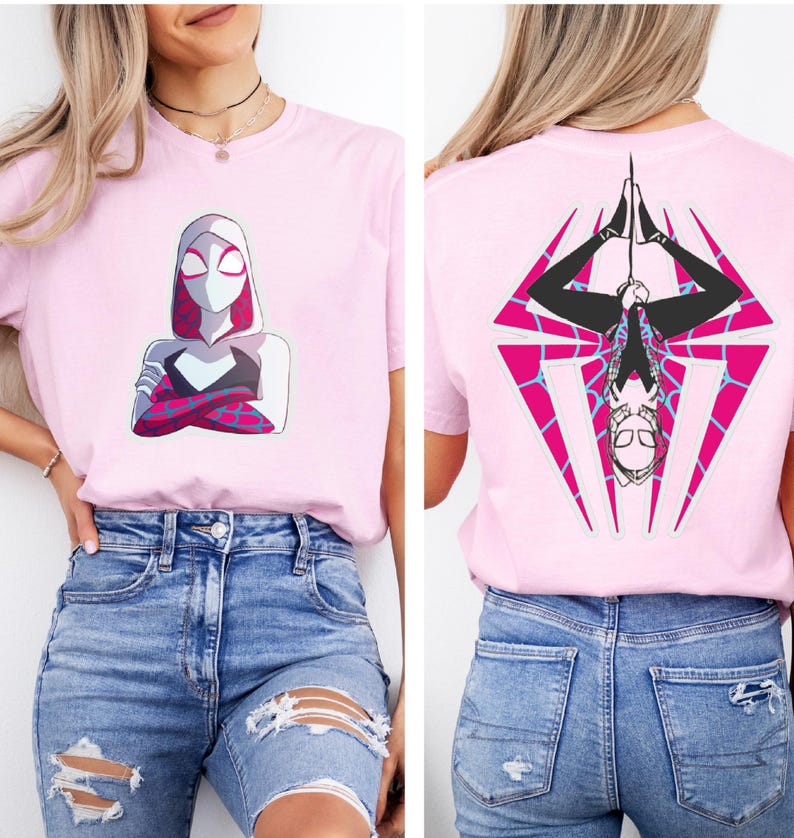 Ghost Spider Girl Birthday Shirt: Superhero Family Matching Tee - Etsy