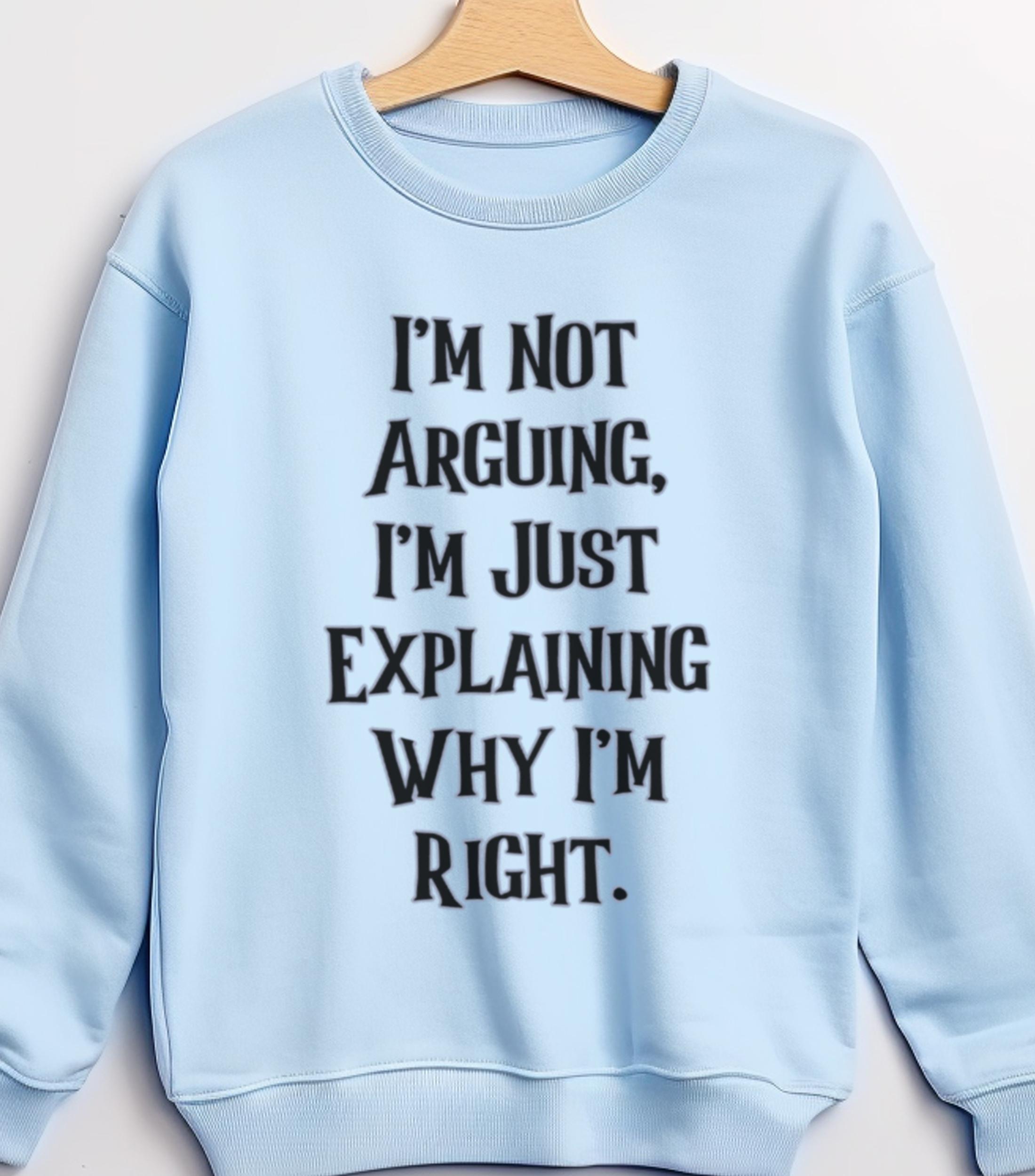 I'm Not Arguing Sweatshirt, Just Explaining My Point Sweatshirt, Funny ...
