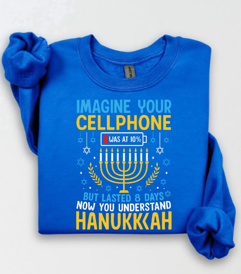 Cozy Hanukkah Sweatshirt, Cute Holiday Menorah Sweatshirt, Festive ...