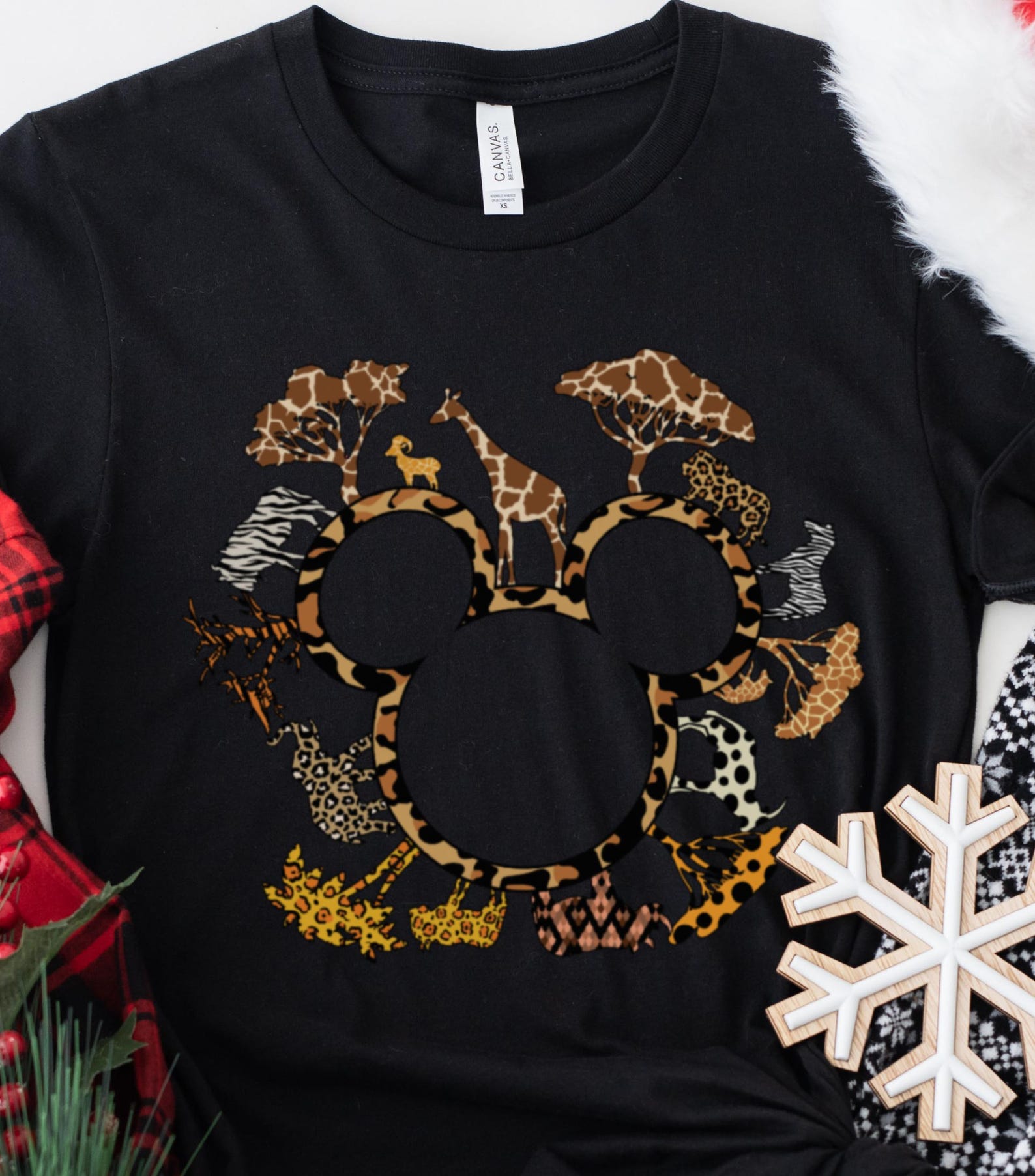 Safari Animal Kingdom T-shirt: Leopard Print Mickey Head - Etsy