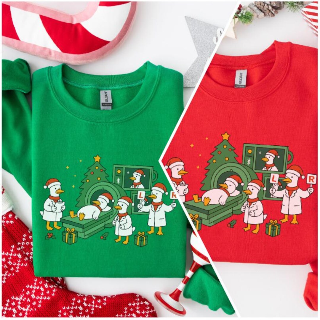 Radiology Goose Sweatshirt, Funny CT Scan Sweater, Cute Nurse Goose ...