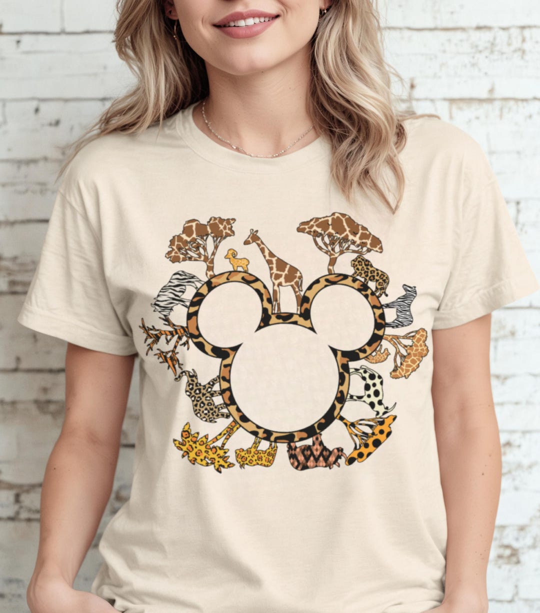 Safari Animal Kingdom T-shirt: Leopard Print Mickey Head - Etsy