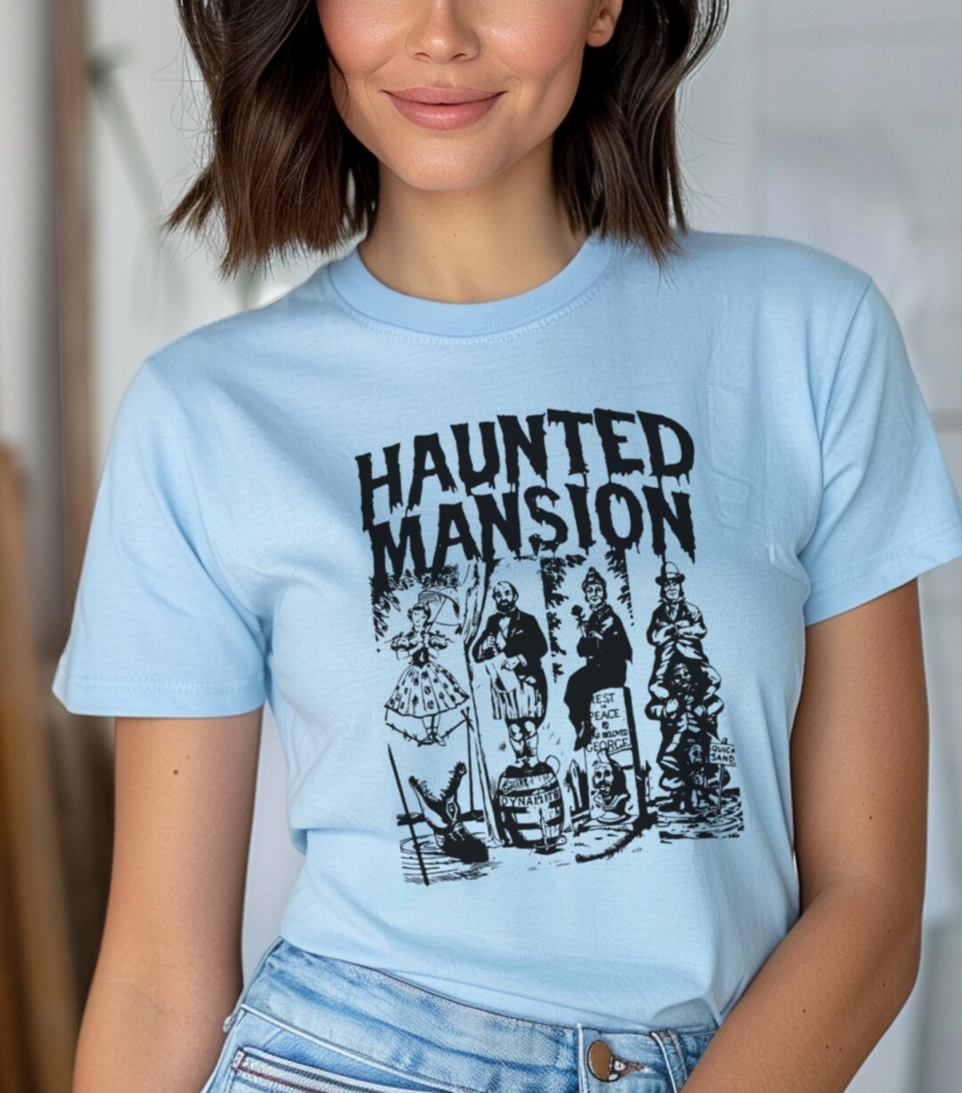 Haunted Mansion Halloween T-shirts, Spooky Haunted Mansion Tees ...