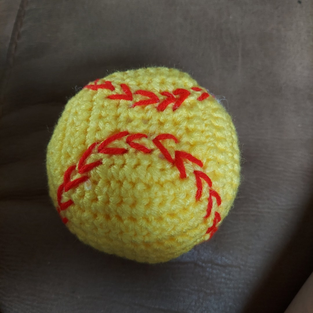 Crocheted Softball - Etsy