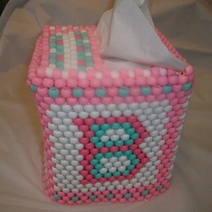 Beaded Tissue Box Cover - Etsy