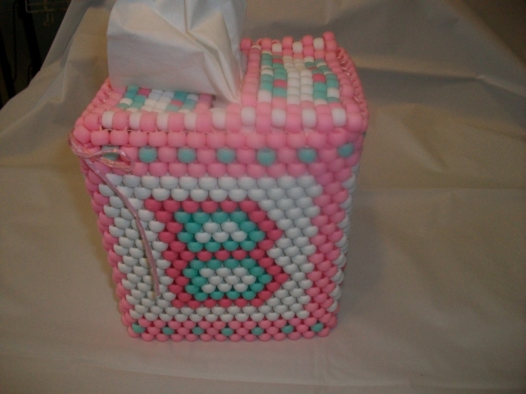 Beaded Tissue Box Cover - Etsy