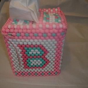 Beaded Tissue Box Cover - Etsy