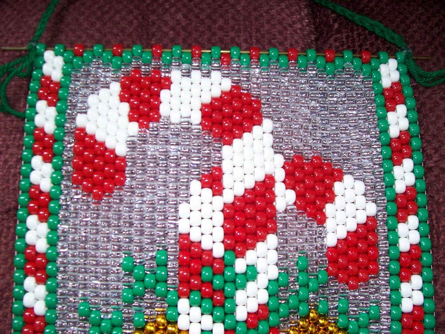 Candy Canes Beaded Banner - Etsy