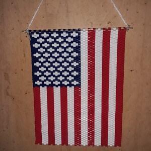 American Flag Beaded Banner - Etsy