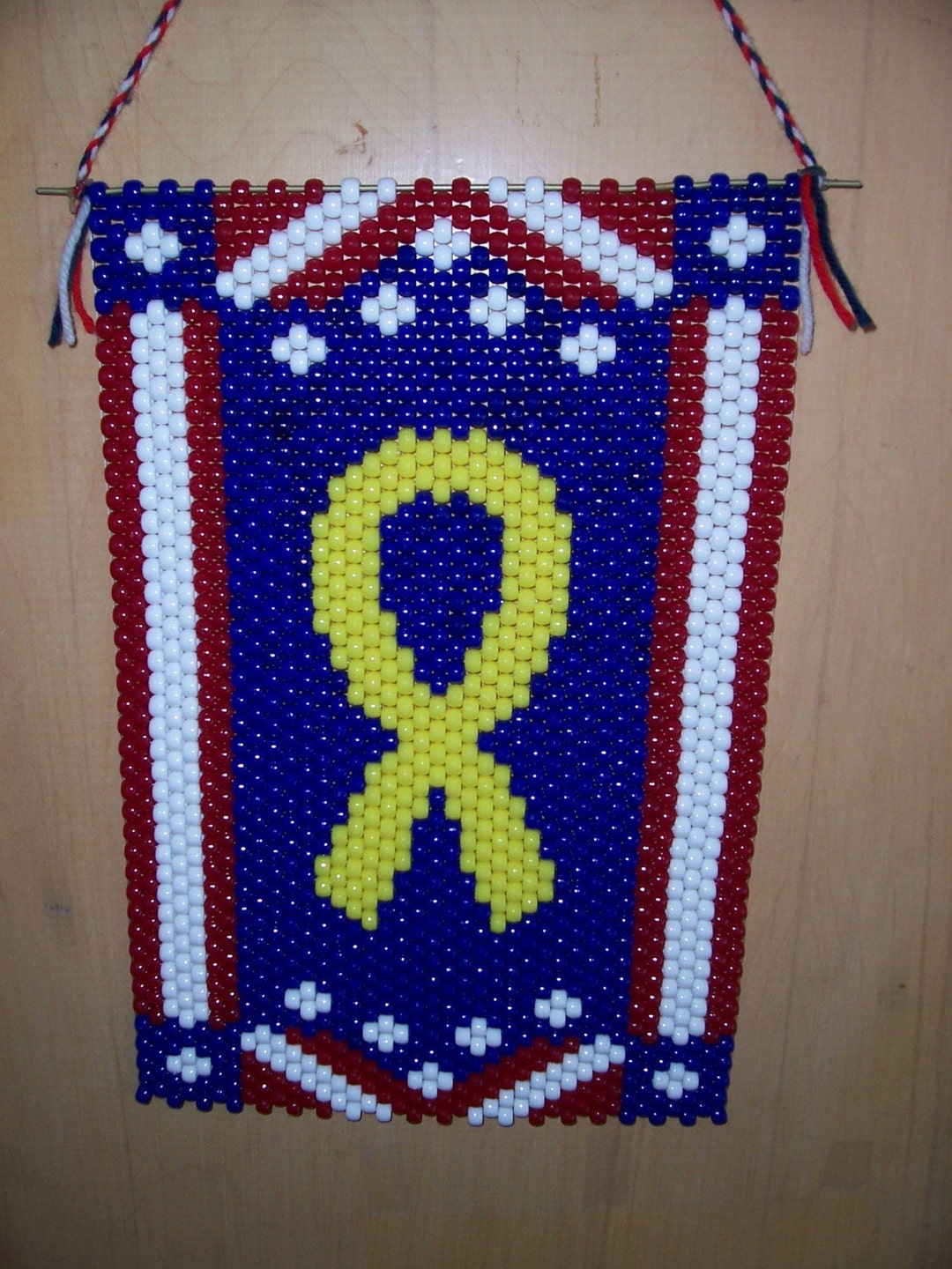 Yellow Ribbon Beaded Banner - Etsy